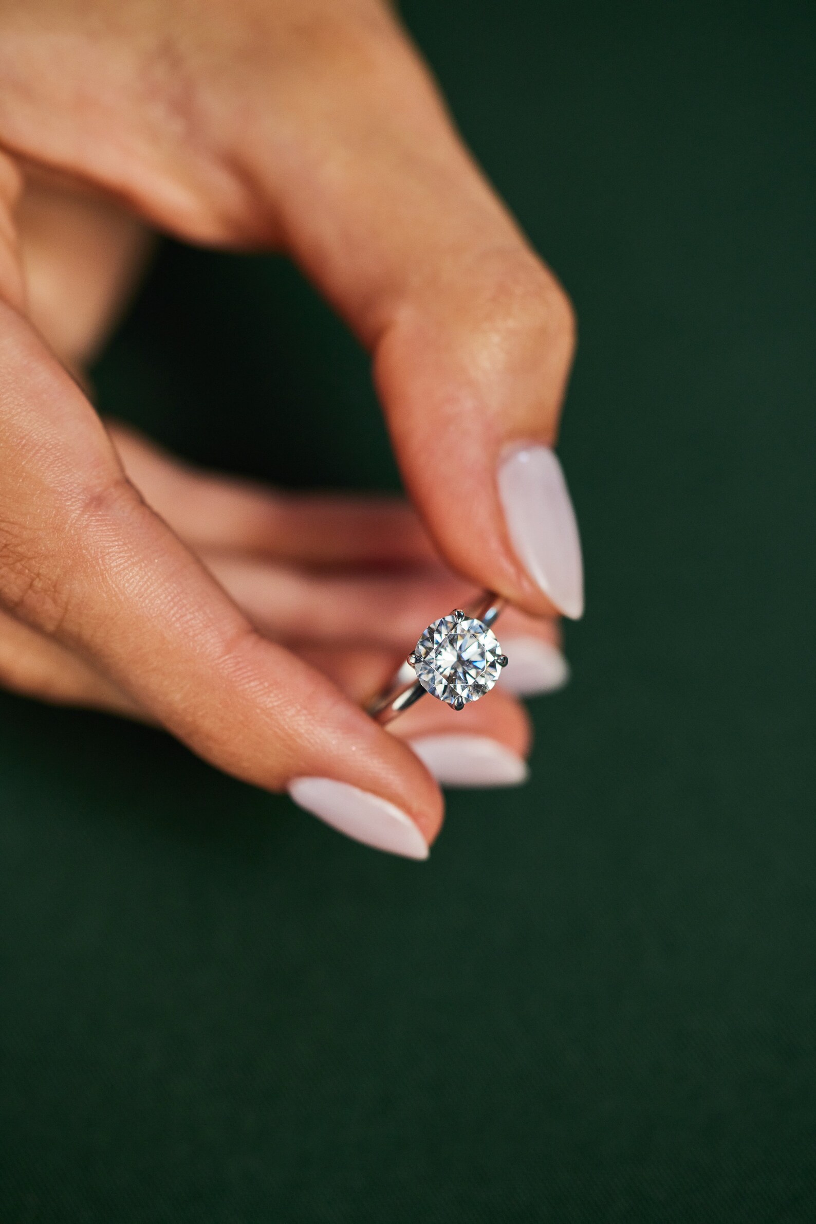 1CT Diamond Solitaire Ring, Lab Grown Diamond Engagement Ring, Wedding ...