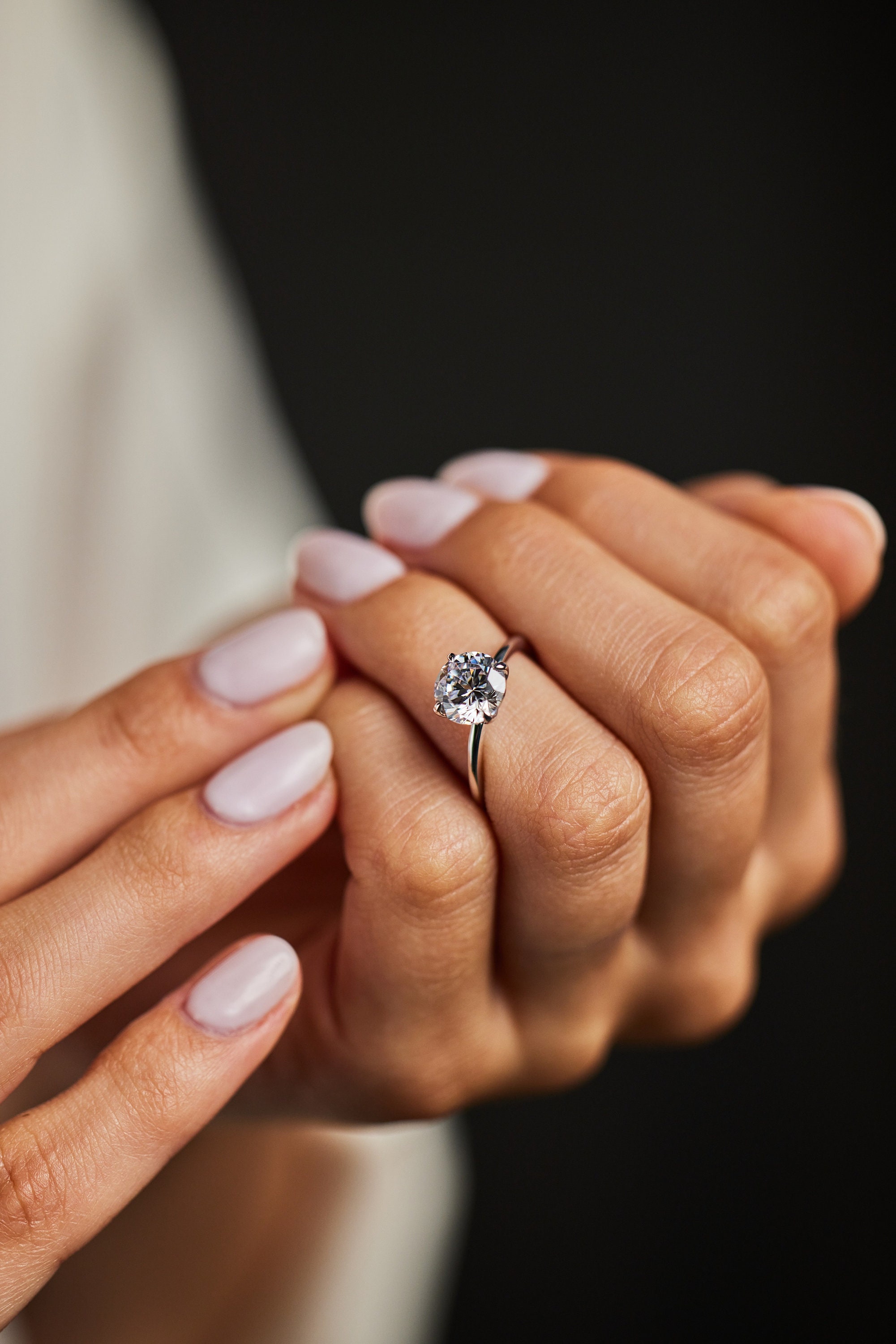 1CT Diamond Solitaire Ring, Lab Grown Diamond Engagement Ring, Wedding ...