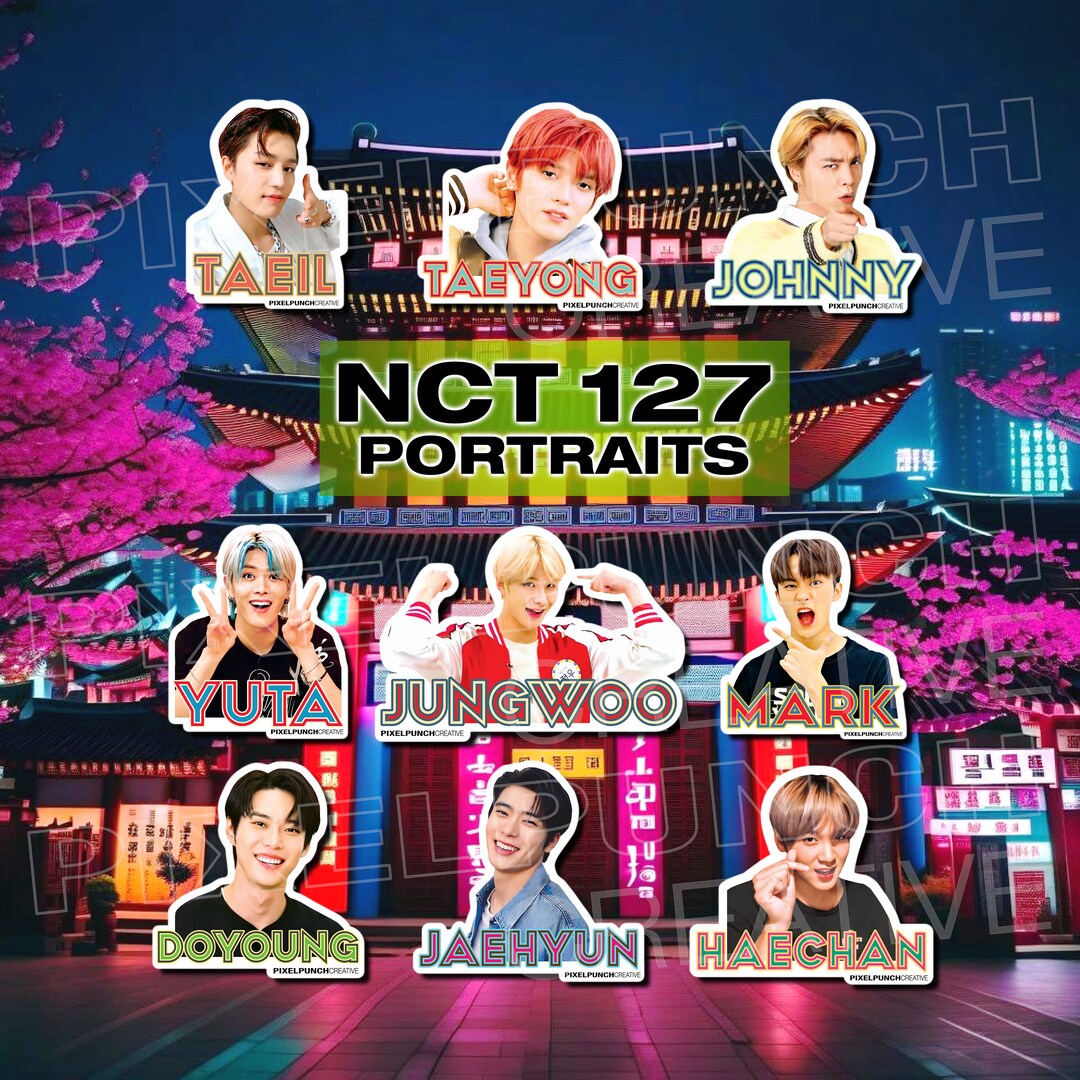 Individual NCT 127 named Portrait Stickers - Etsy