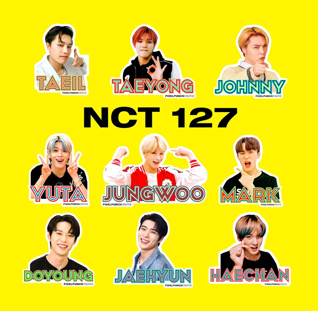 Individual NCT 127 named Portrait Stickers - Etsy