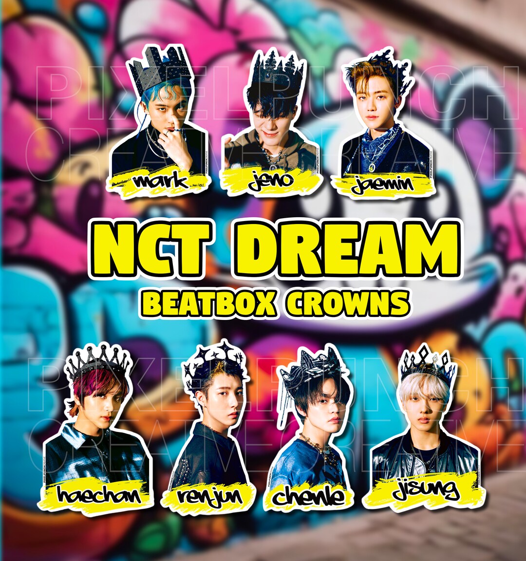 Individual NCT Dream “beatbox Crowns” Stickers - Etsy