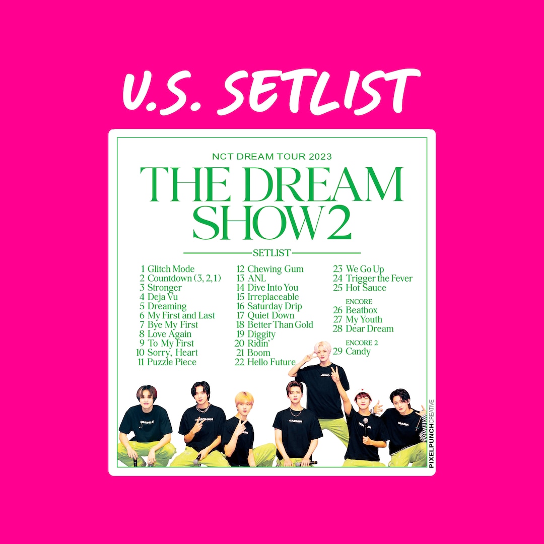 NCT Dream “dream Show 2” Tour Setlist Sticker - Black - Etsy