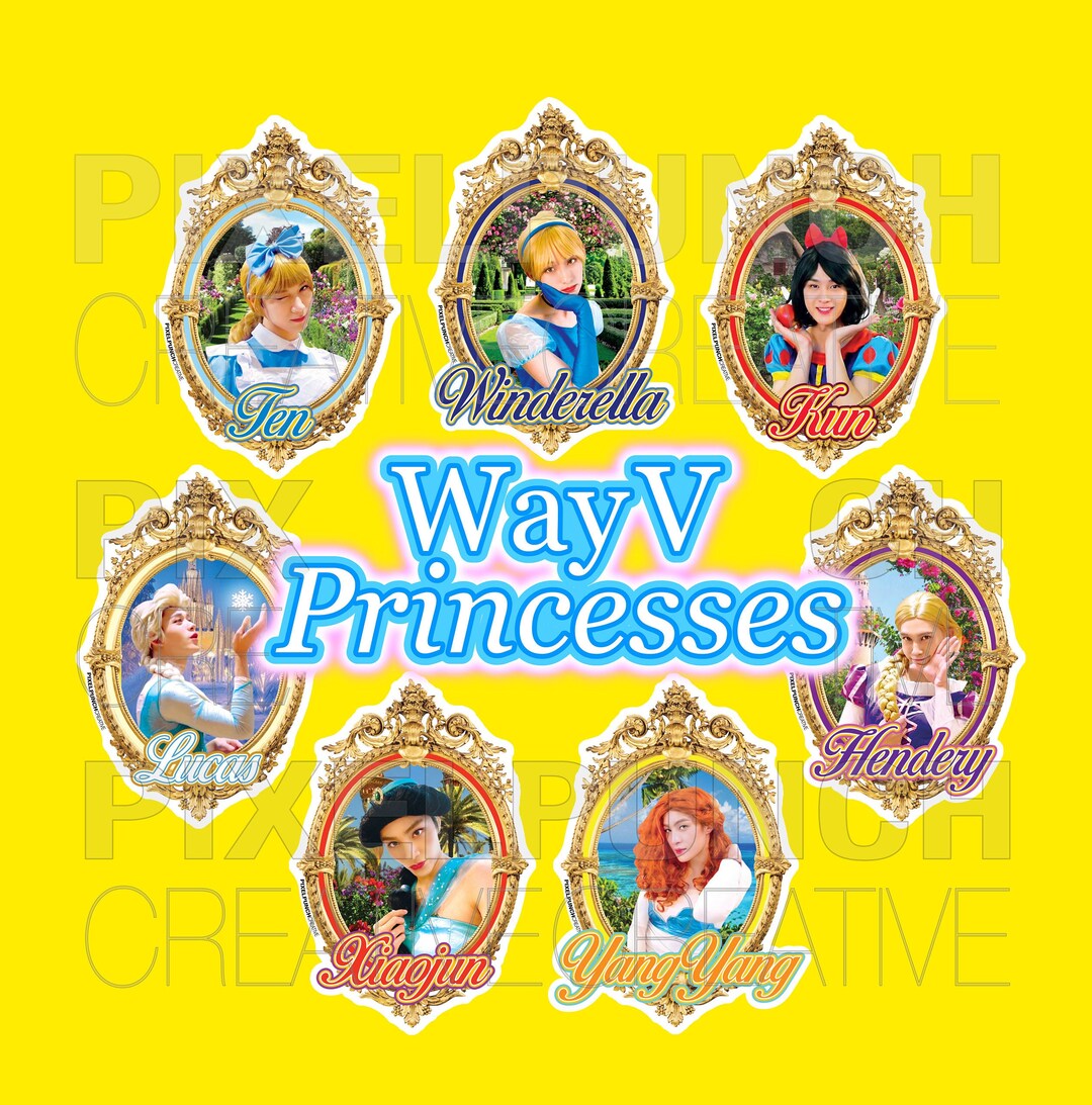 Individual Wayv Princesses “gilded” Stickers - Etsy