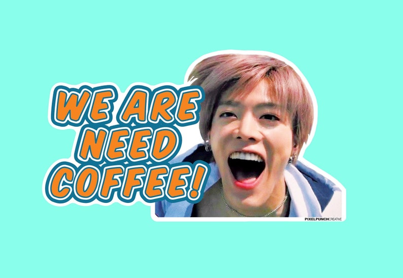 Yuta NCT 127 coffee Sticker - Etsy