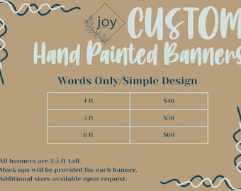 CUSTOM Hand Painted Banner- COMPLEX DESIGN - Etsy