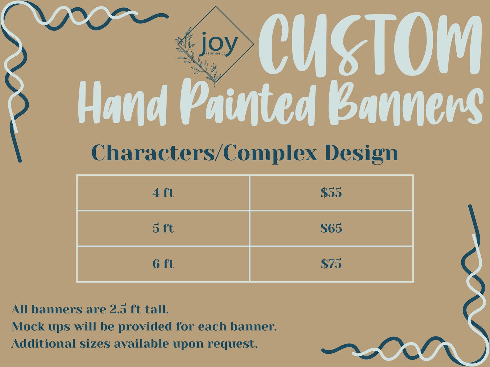 CUSTOM Hand Painted Banner- COMPLEX DESIGN - Etsy