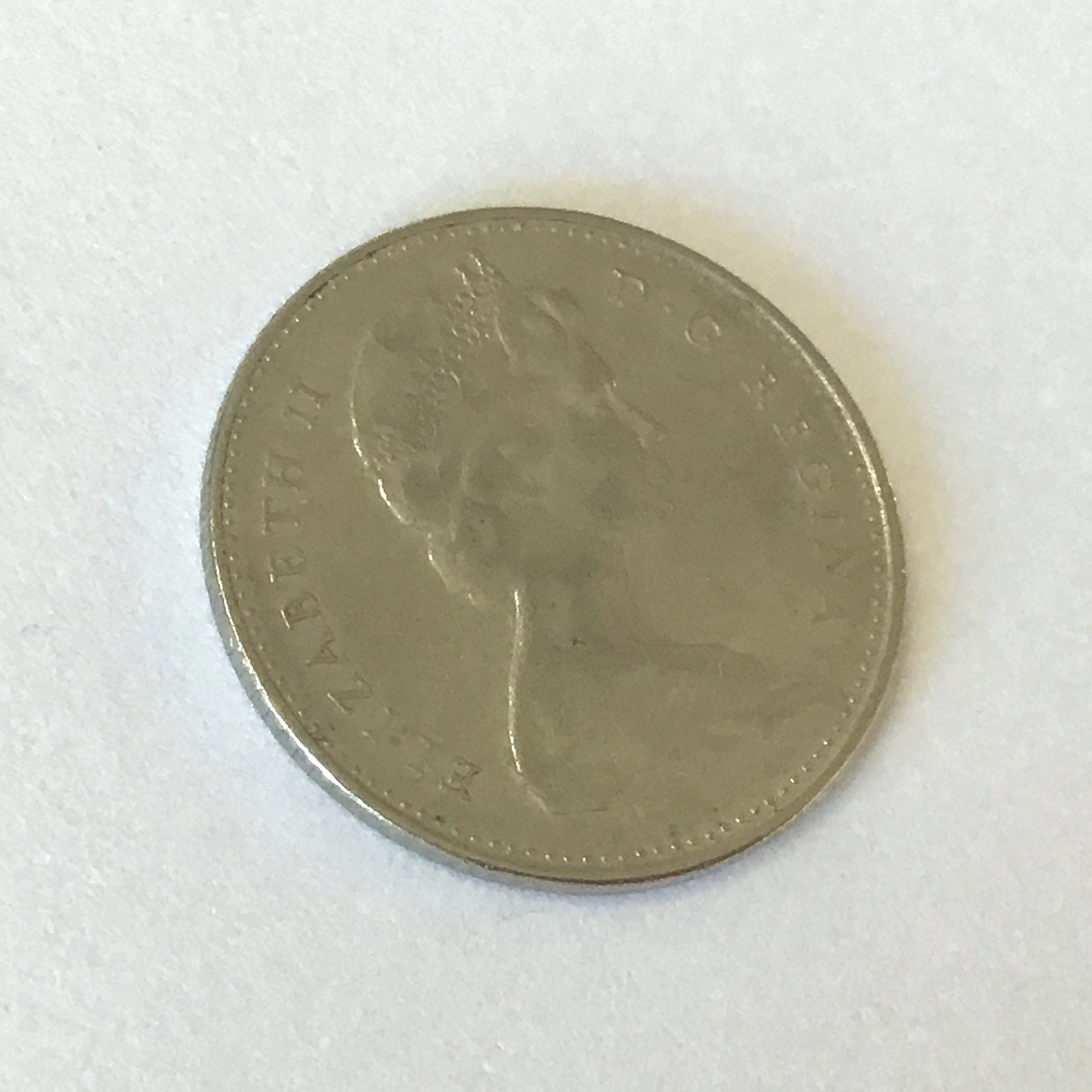 CANADA 1968 DIME, Canadian 10 Cent Coin With Queen Elizabeth II 55 ...
