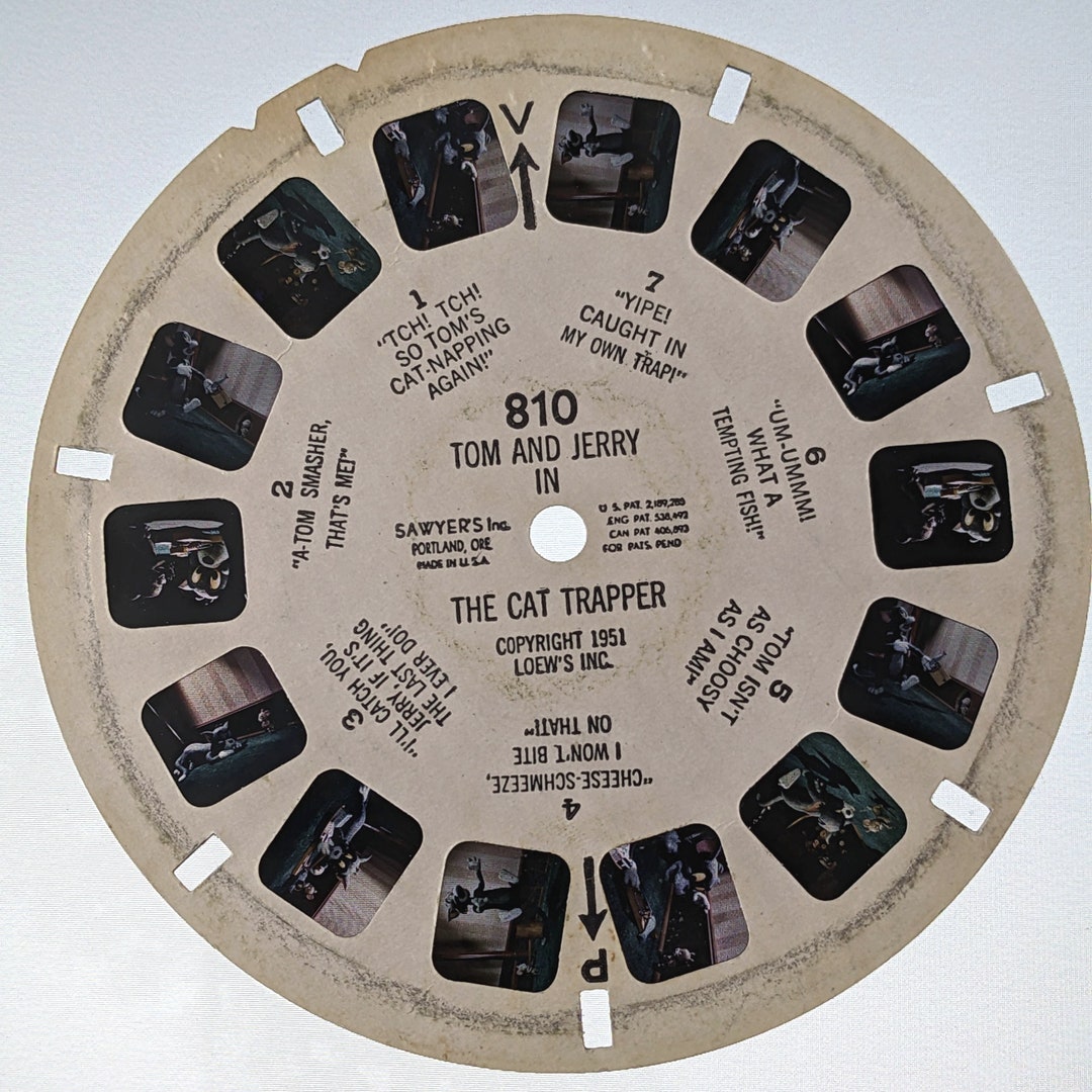 TOM and JERRY Viewmaster REEL 810, the Cat Trapper, 1951 Sawyer's ...