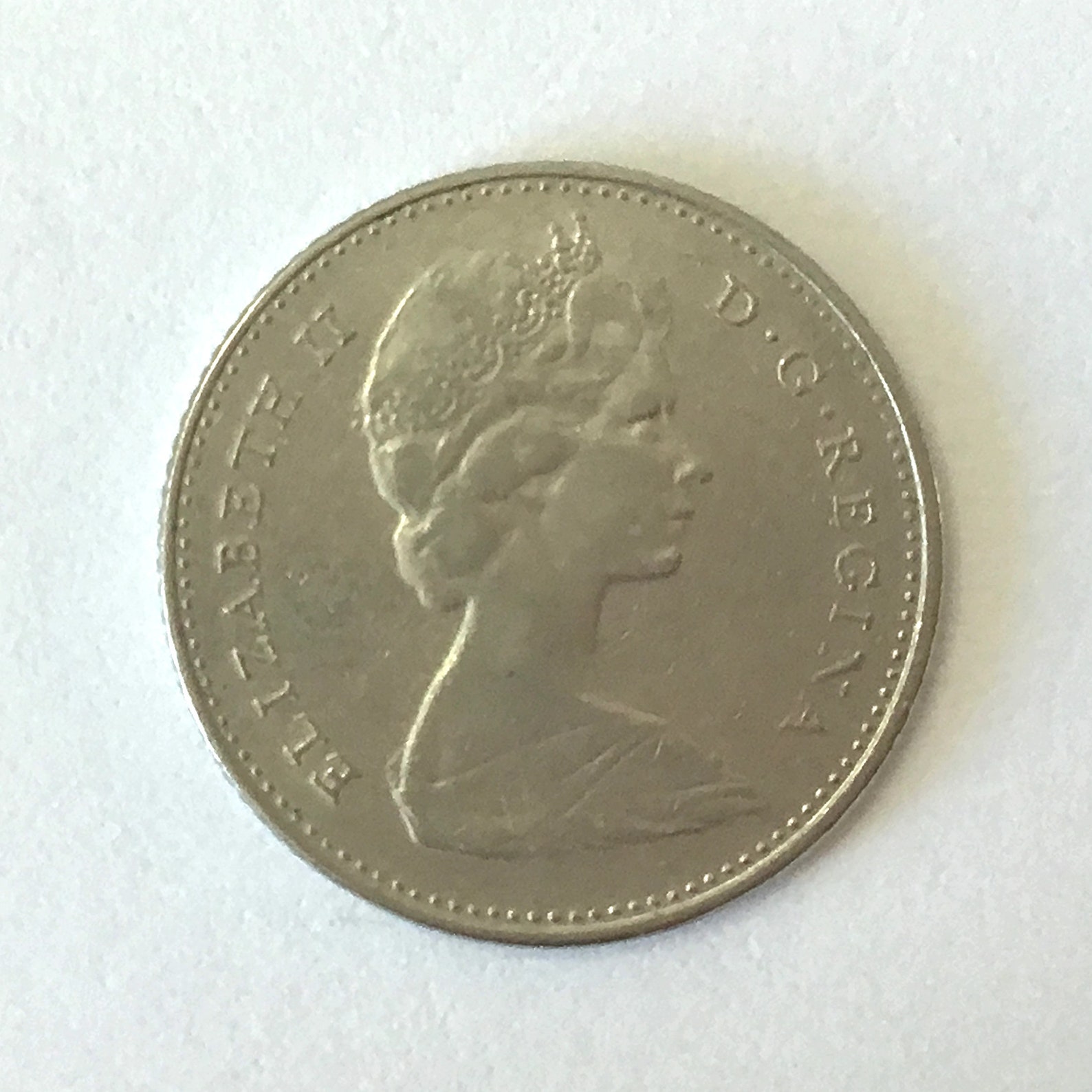 CANADA 1968 DIME, Canadian 10 Cent Coin With Queen Elizabeth II 55 ...