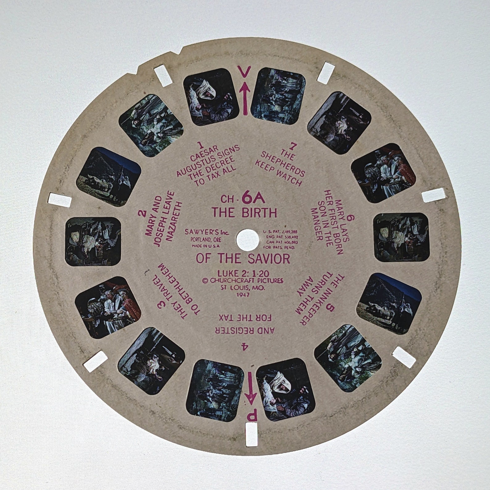 Vintage Viewmaster REEL CH 6A, the Birth of the Savior, A Bible Study ...
