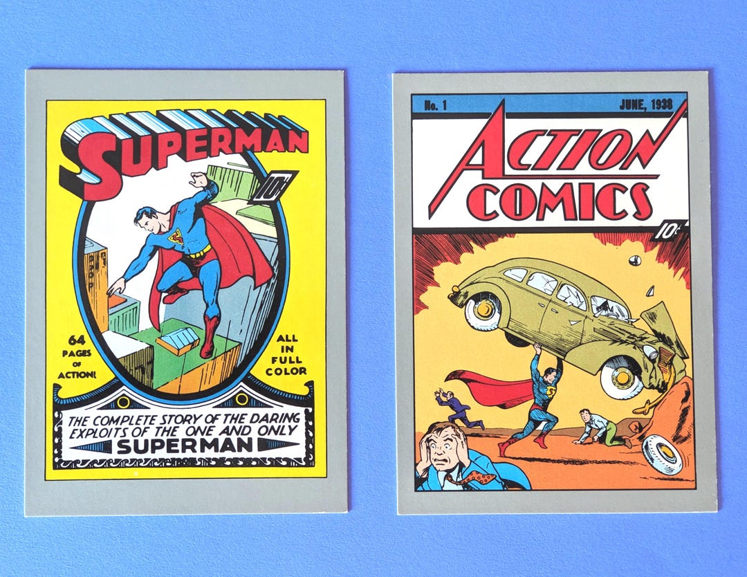 SUPERMAN CARDS DC Comics Super Heroes Trading Card Classic Cover Action ...