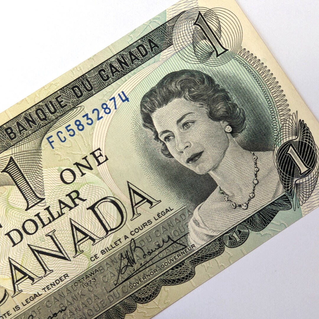 Canada Dollar Bill, 1973 Canadian One 1 Dollar Bill Nice Crisp ...