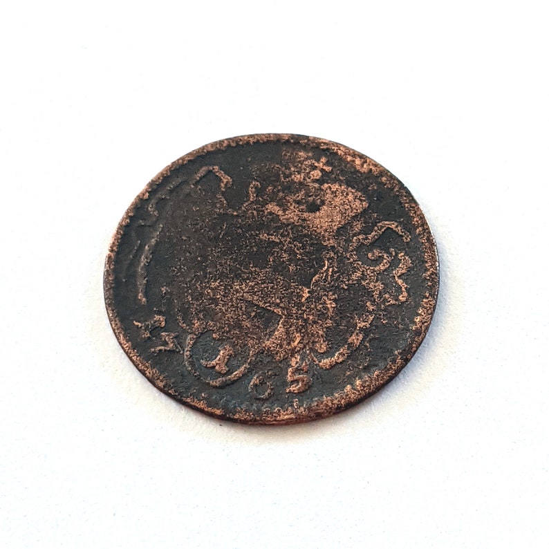 1765 Austria 1 PFENNIG, Vintage Austrian Empire 1760's COIN, Copper ...