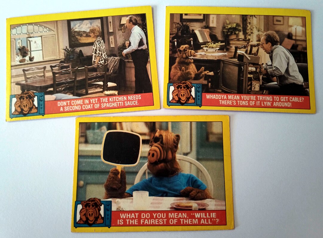 ALF Trading Cards, 3-pack Bubble Gum Trading Cards From the 80s TV Show ...
