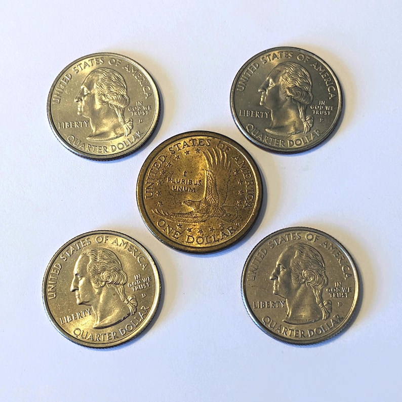 Collectible Year 2000 QUARTERS Set of 4 USA 25 CENTS American Coin ...