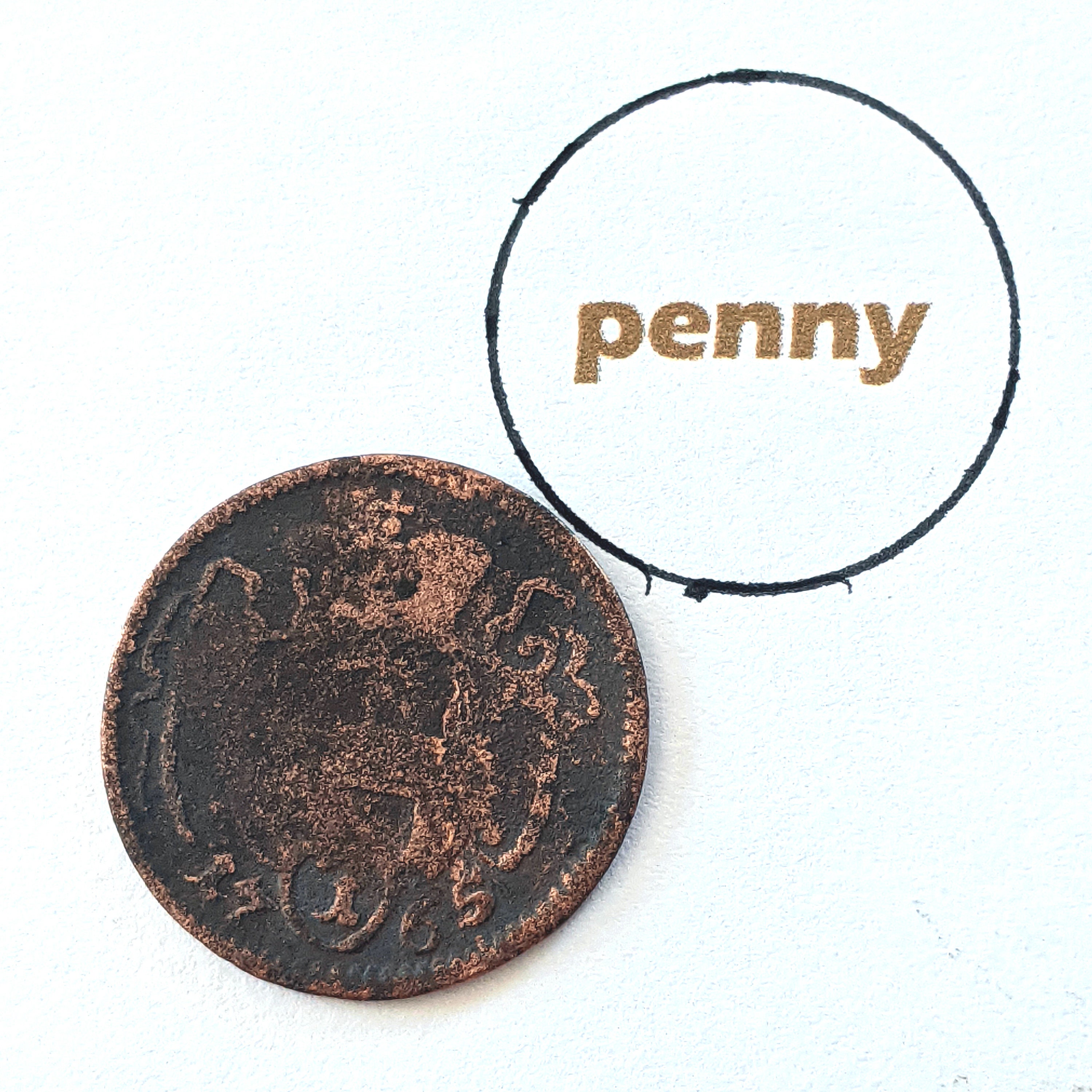 1765 Austrian Empire 1 Pfennig Coin, Maria Theresia Copper Coin - Etsy