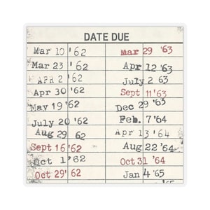 Library Due Date - Etsy