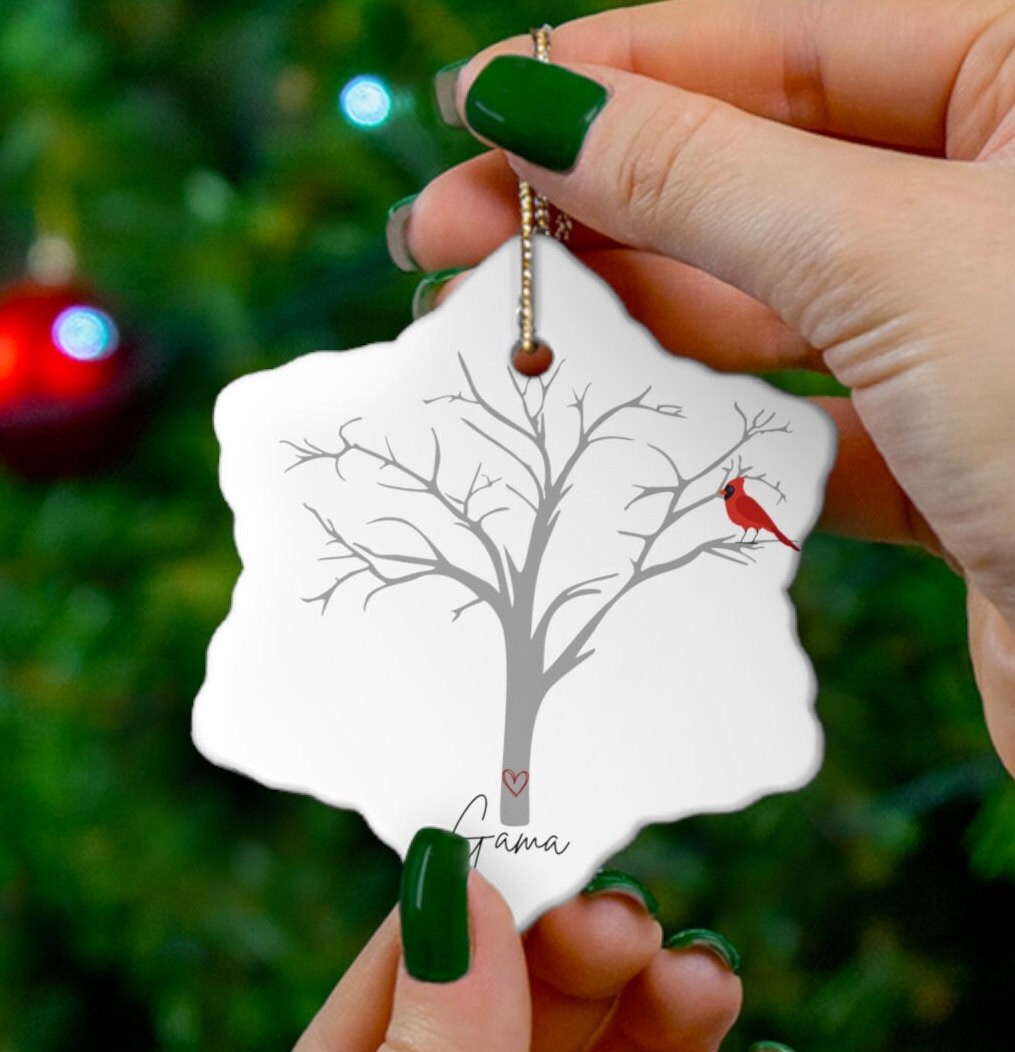 Personalized in Loving Memory Memorial Ornament, Cardinal Memorial ...