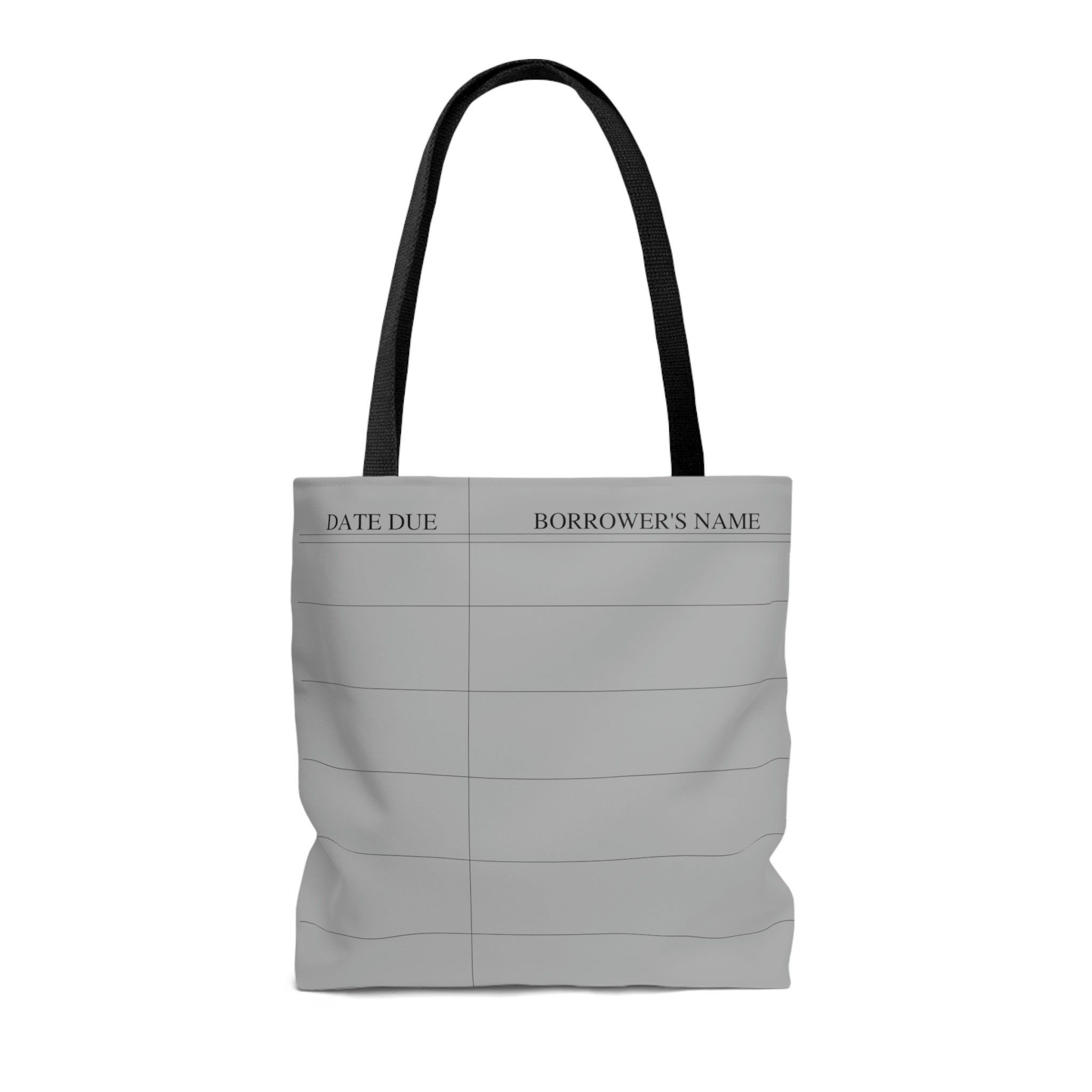 Library Due Date Card Tote Bag, Library Date Card, Book Lover Gift ...