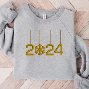 2024 Embroidered Sweatshirt, Nye, Embroidered, New Years Eve, Happy New ...