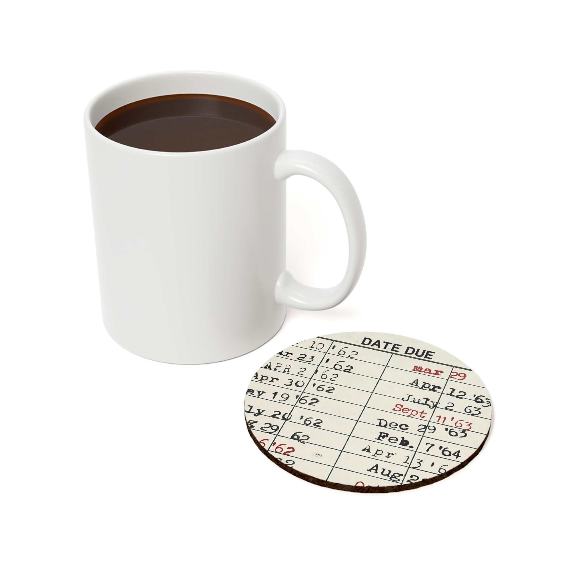 Mix and Match Vintage Library Card Coaster Librarian Gift - Etsy