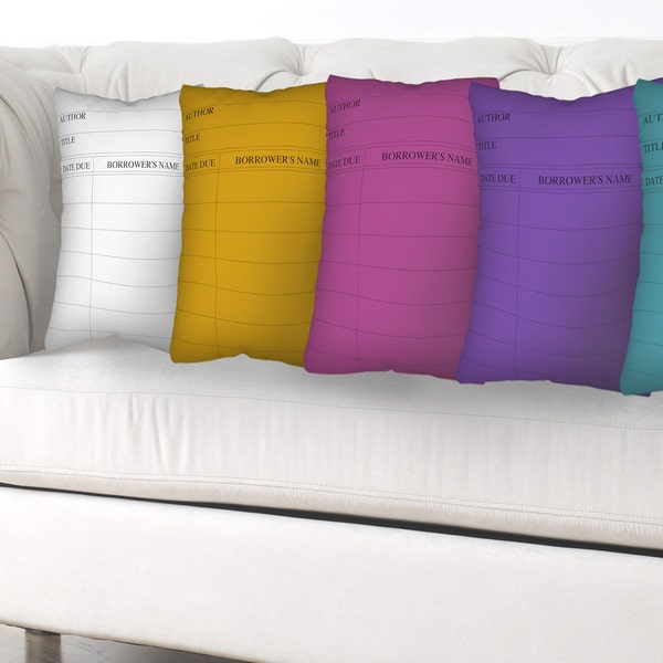 Library Card Pillow - Etsy