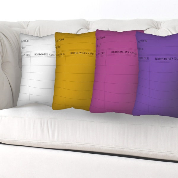 Library Card Pillow - Etsy