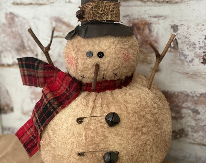 Snowman Decor Primitive Snowman Doll Primitive Snowman Farmhouse ...