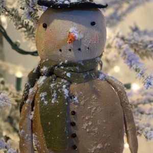 Primitive Snowman- Handmade Snowman - Primitive Snowman Doll ...