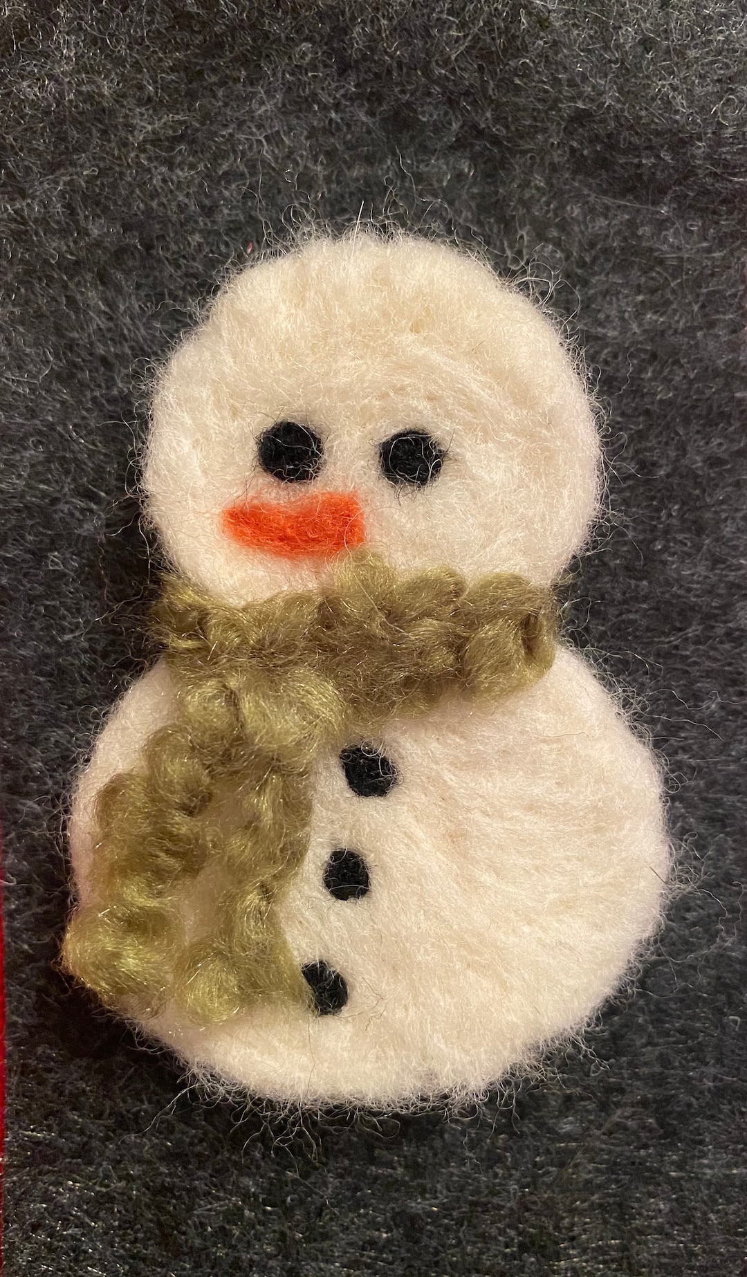 Wool Snowman Pin - Needle Felted Wool Snowman Brooch - Etsy