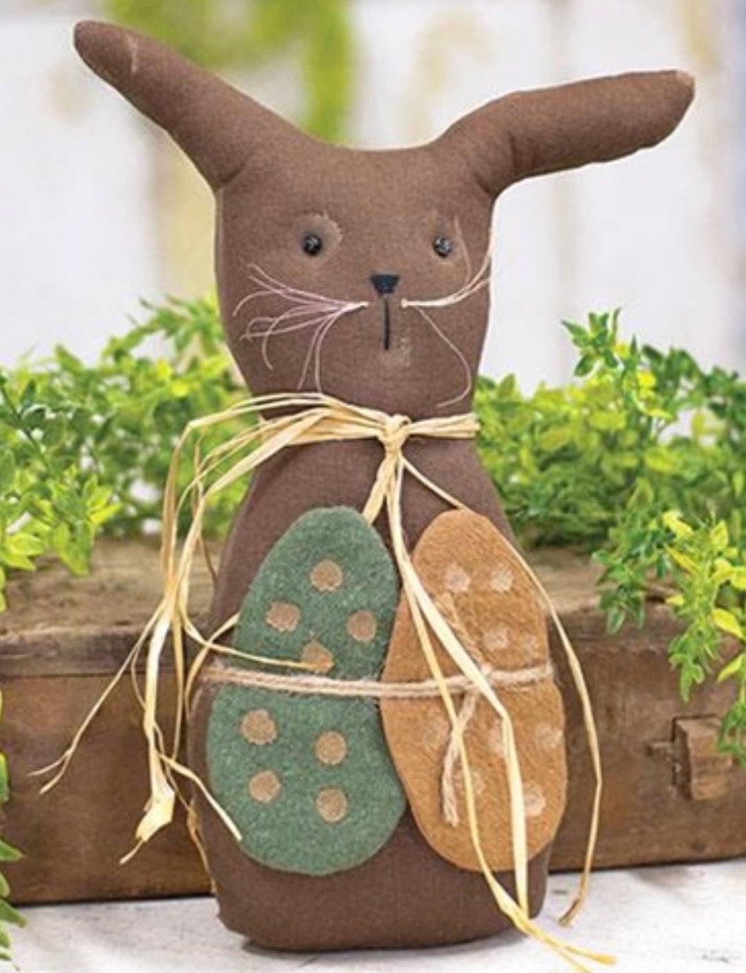 Primitive Bunny Handmade Bunny Primitive Handmade Bunny farmhouse Bunny ...