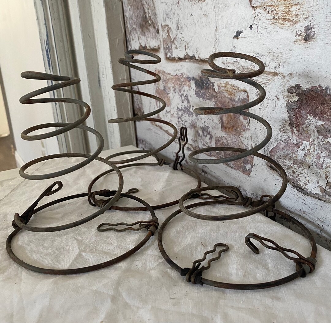 Metal Springs - SET 3 Vintage Metal Springs- Old Bed Springs- Antique ...