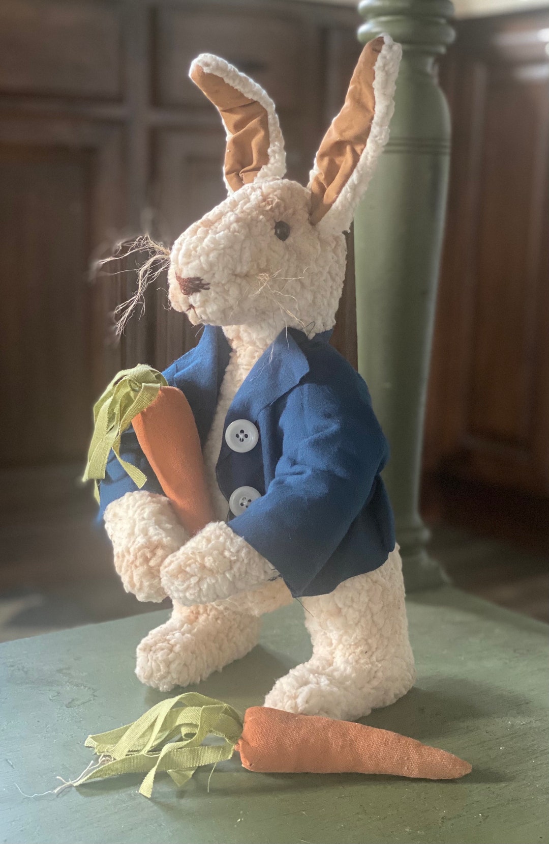 Primitive Bunny - Peter Rabbit- Grungy Bunny- Handmade Bunny -primitive ...