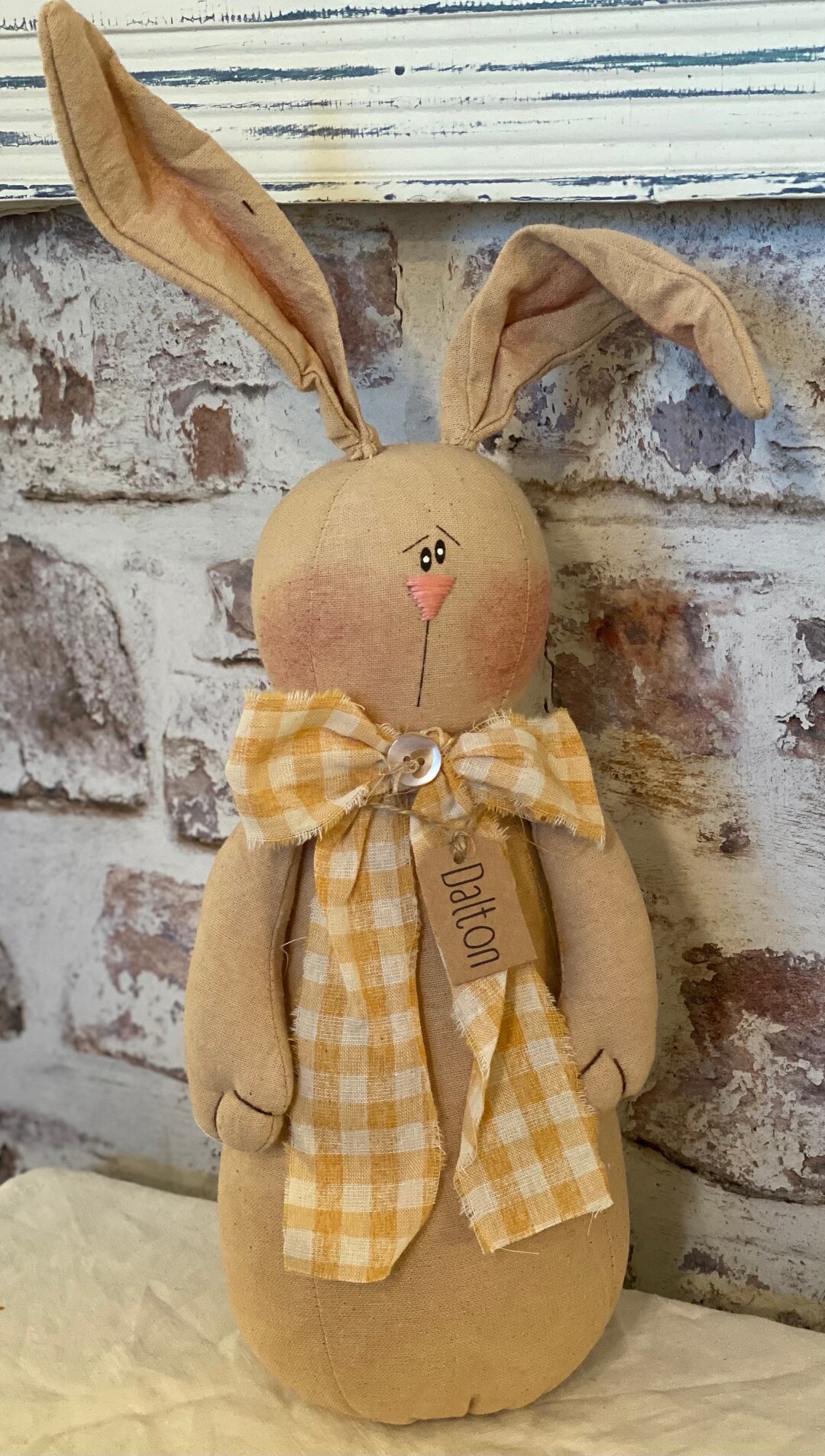 Primitive Bunny Handmade Bunny Primitive Handmade Bunny farmhouse Bunny ...