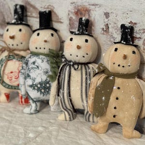 Primitive Snowman- Handmade Snowman -primitive Snowman Doll -christmas ...