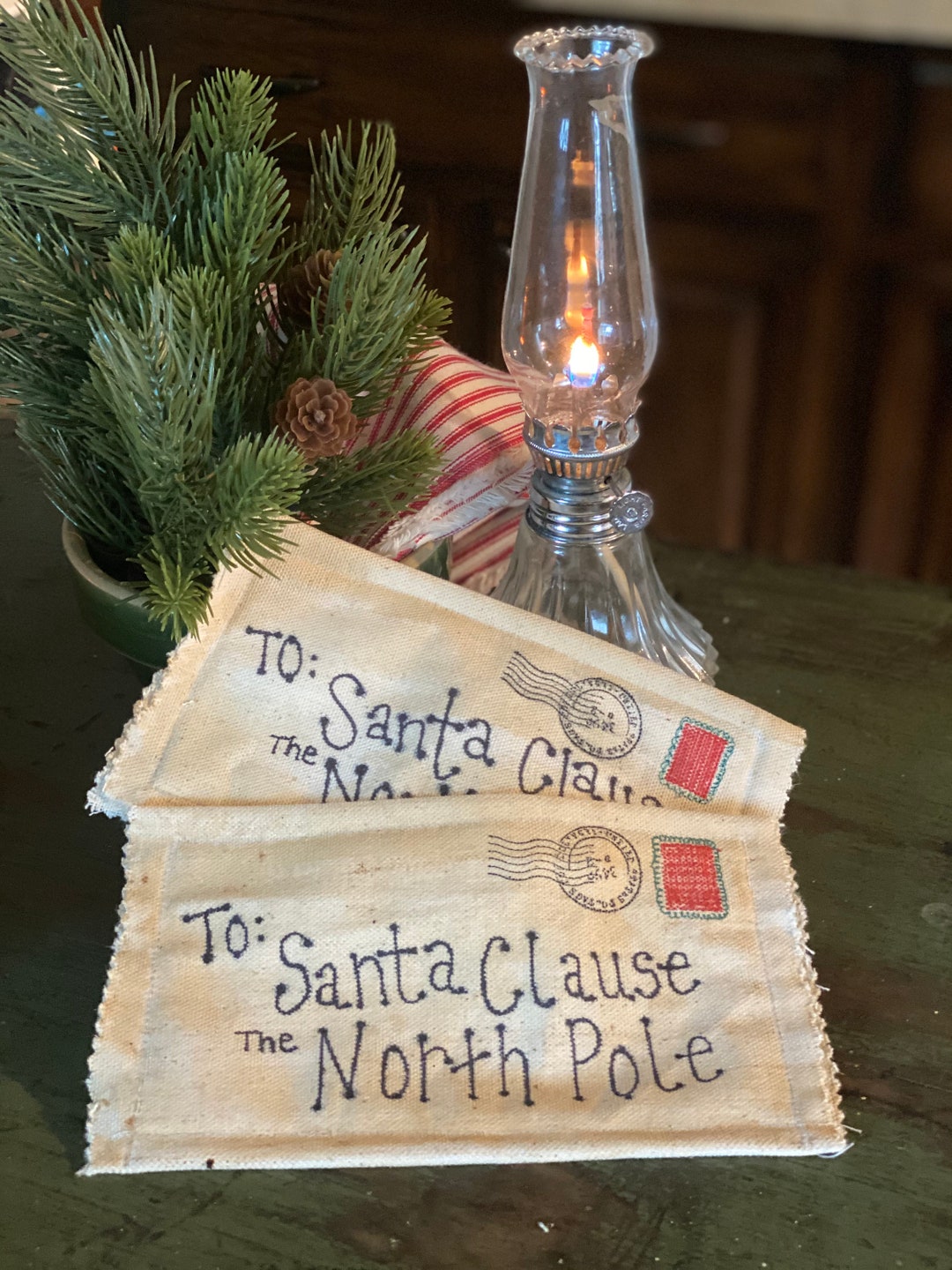 Primitive Letters to Santa - Letter to Santa - Santa Letter - Fabric ...