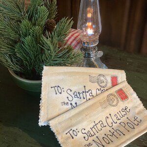Primitive Letters to Santa Letter to Santa Santa Letter Fabric Letter ...