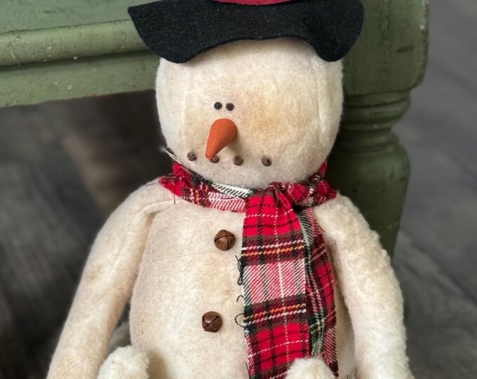 Primitive Snowman- Snowman Doll- Handmade Snowman 19 Inches TALL ...