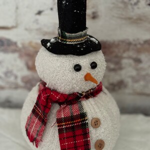 Handmade Snowman-farmhouse Snowman- Primitive Snowman- Handmade Snowman ...