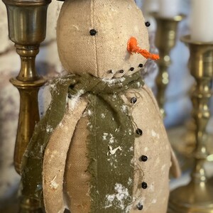 Primitive Snowman- Handmade Snowman - Primitive Snowman Doll ...