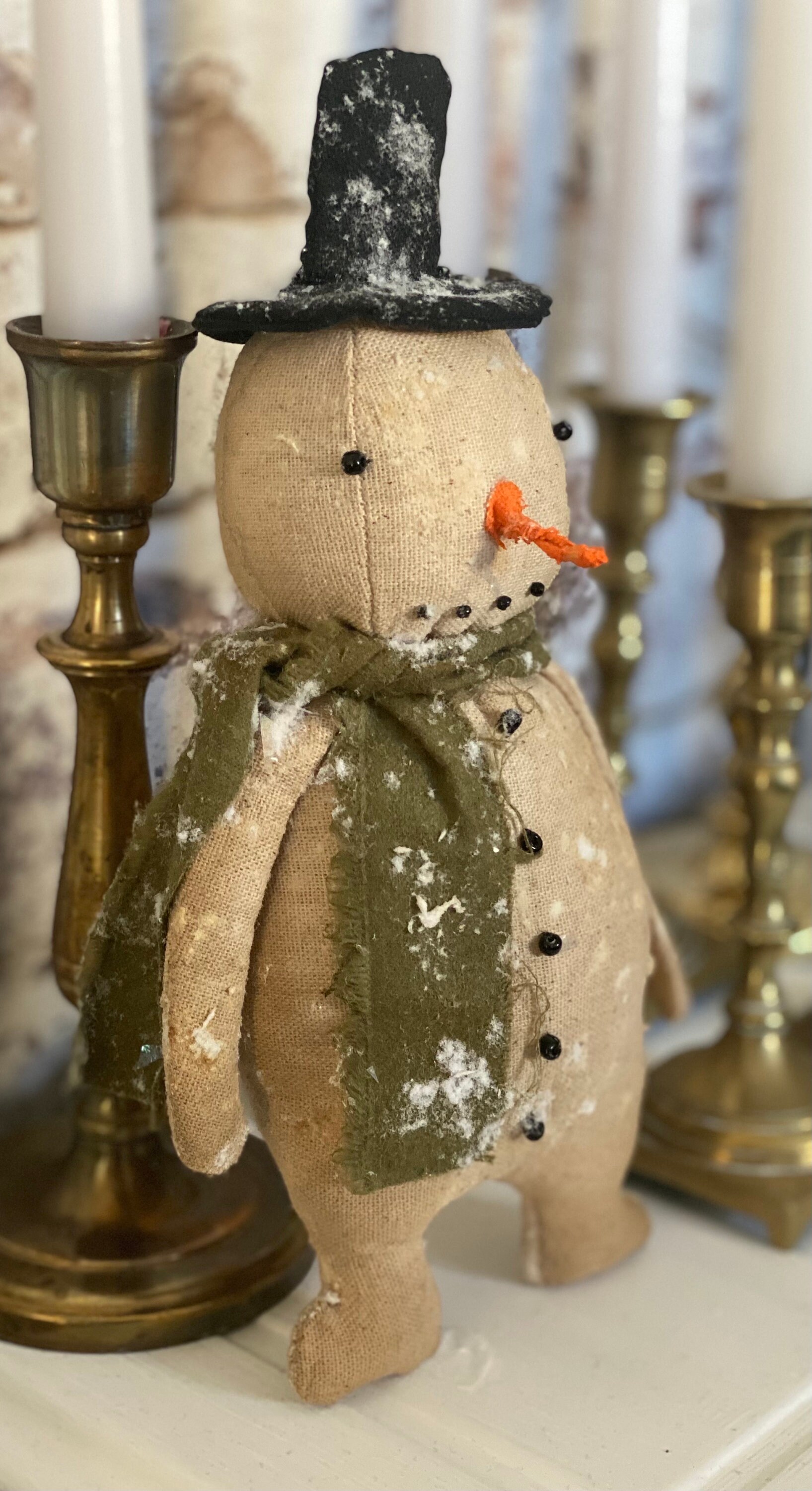 Primitive Snowman- Handmade Snowman - Primitive Snowman Doll ...