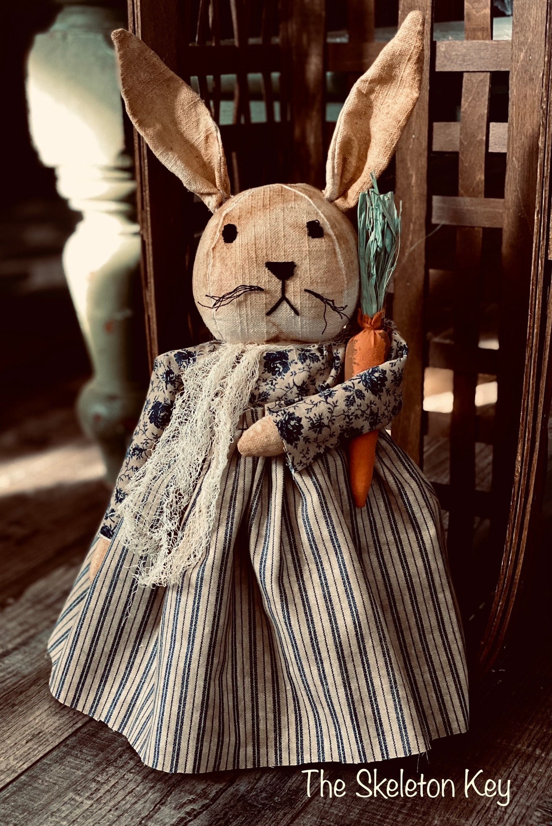 Primitive Bunny - Grungy Bunny- Handmade Bunny - Primitive Handmade ...
