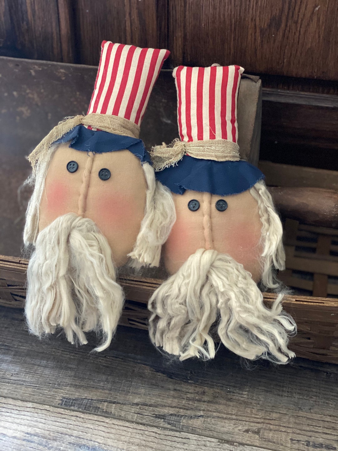 Primitive Uncle Sam Head-one Uncle Sam Hanger-primitive Americana ...