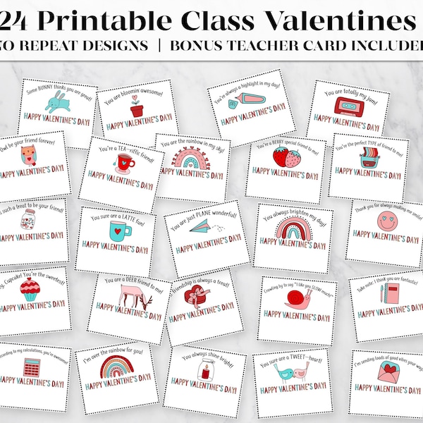 Class Valentines - Etsy