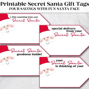 Printable Secret Santa Christmas Gift Tags | Printable Gift Tags ...