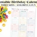 Printable Perpetual Birthday Calendar | Digital Download | Perpetual ...