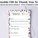 Fill-in-the-blank Thank You Cards Printable for Kids | Thank You Notes ...