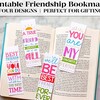 Printable Bookmarks for Friends | Literary Gifts | Bookish Gifts | Book ...