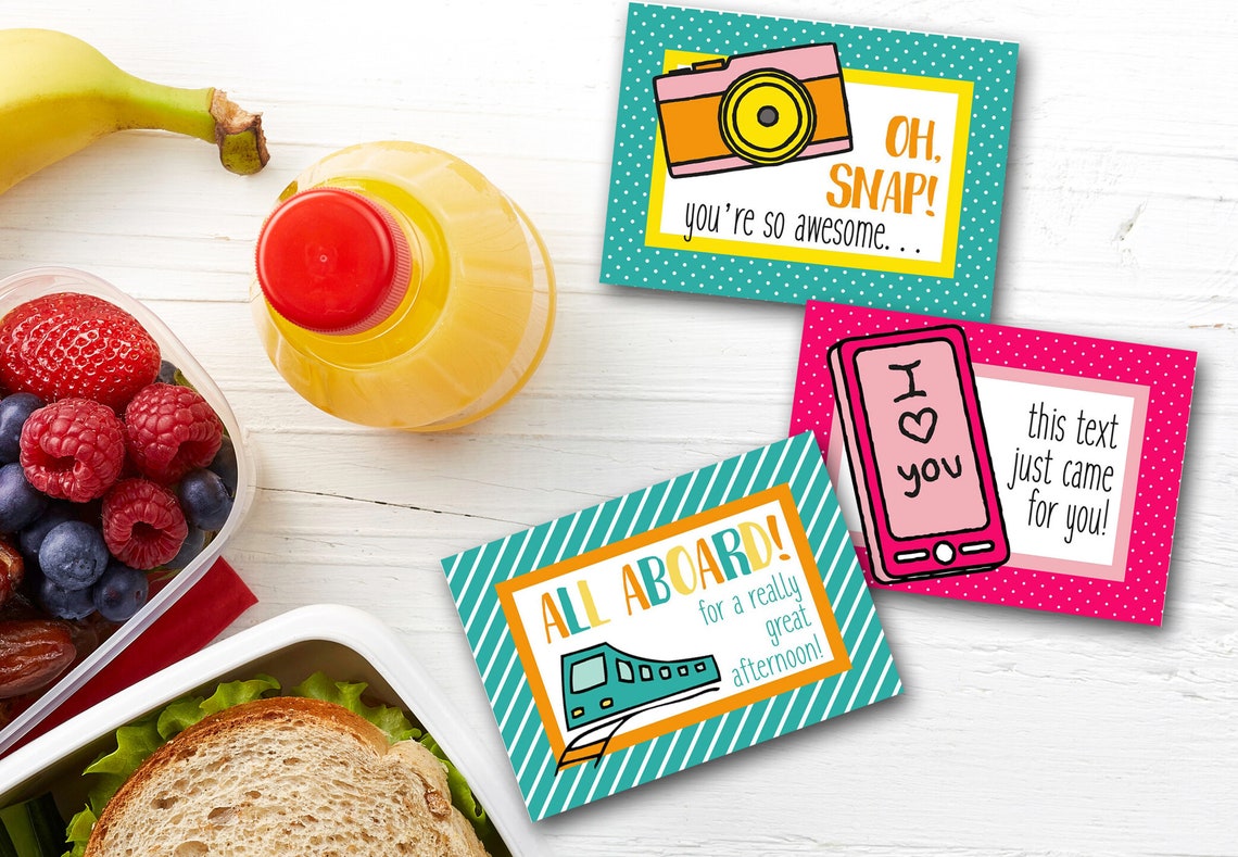 Over 100 Printable Lunch Box Notes | Lunch Box Cards | Lunch Notes | No ...