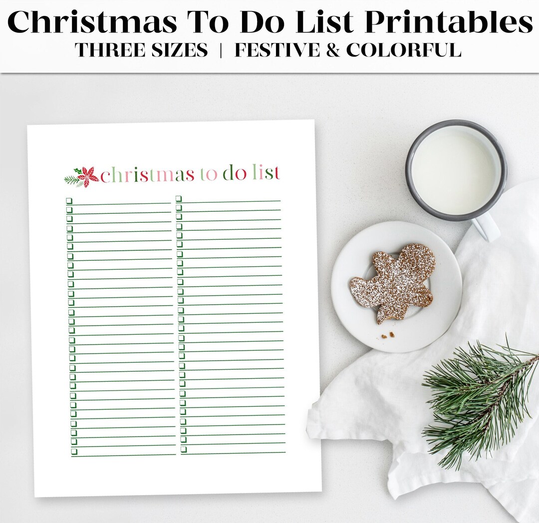 Christmas to Do List Printable | Christmas to Do List | Instant ...